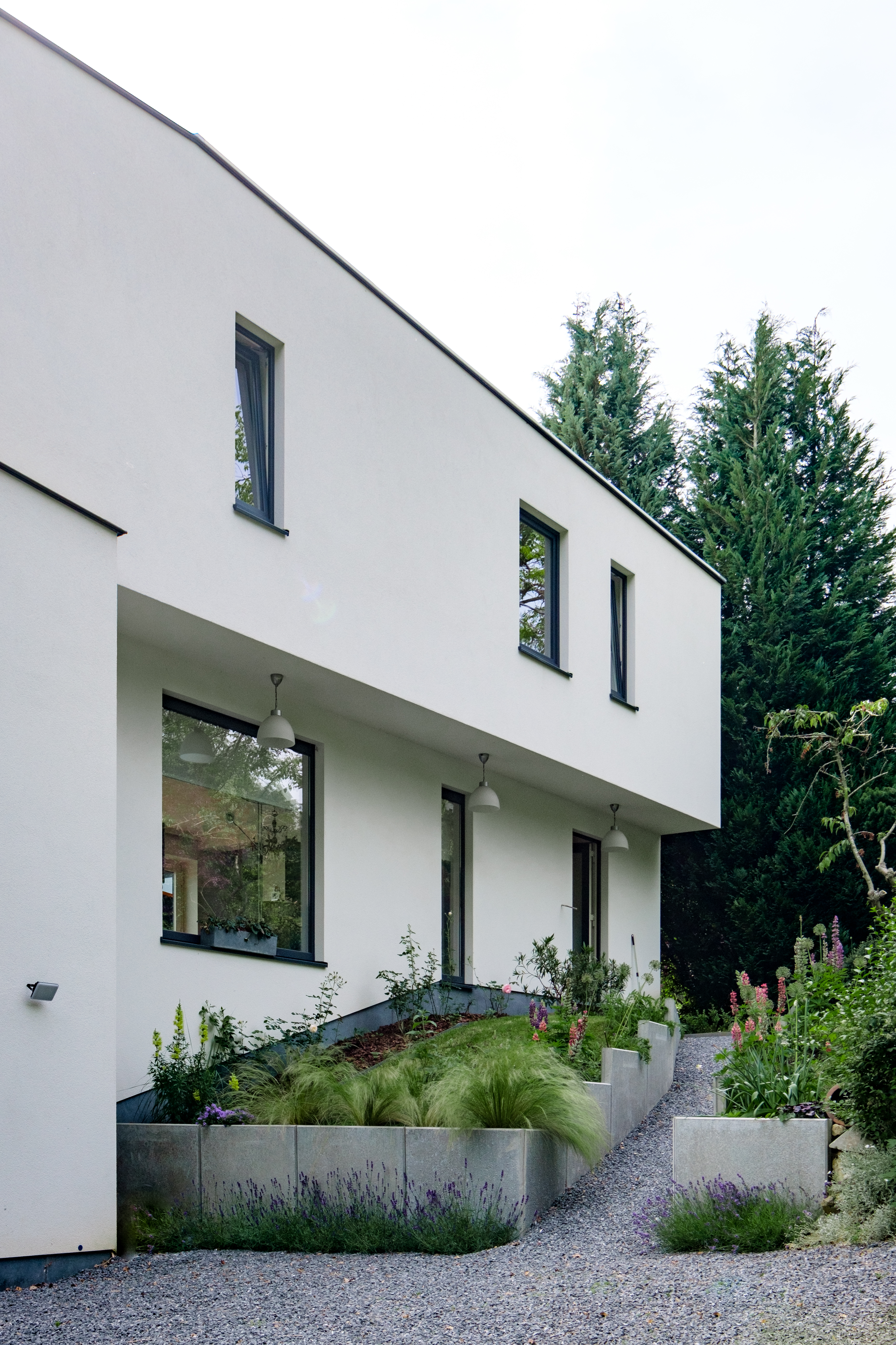 Moderne woning met crepi | Realisatie Sibomat